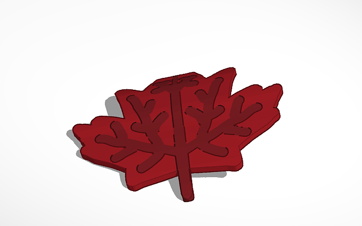 3D design Fall Maple Leaf - Tinkercad