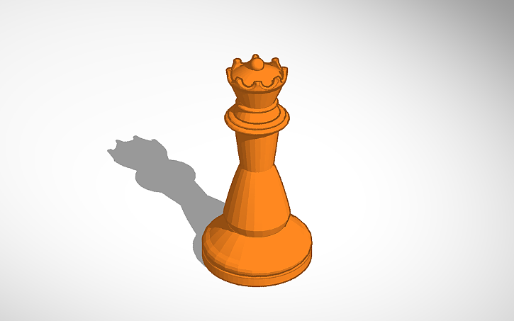 3D design Chess Queen - Tinkercad