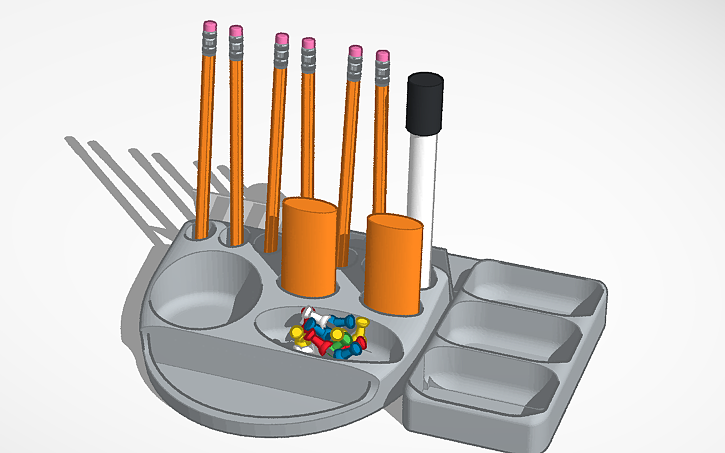 3D design BRAULI Desk Organizer #adskDeskChallenge - Tinkercad