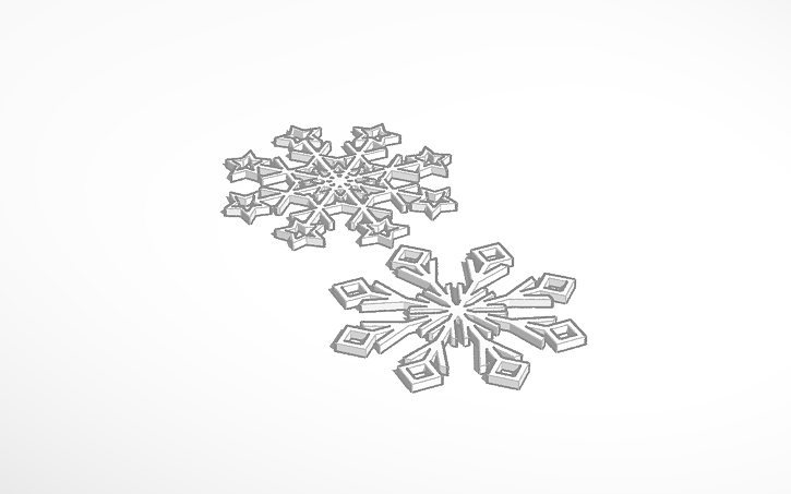 3D design Snow Flakes - Tinkercad