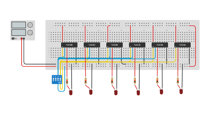 Circuit design LOGIC GATES - Tinkercad