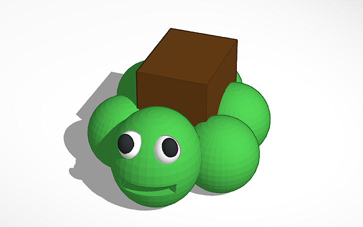 3D design Daring POOP turtle - Tinkercad