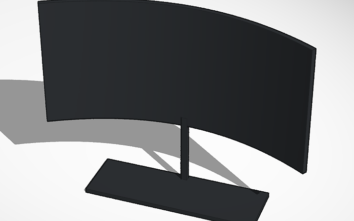 3D design Curved Moniter - Tinkercad