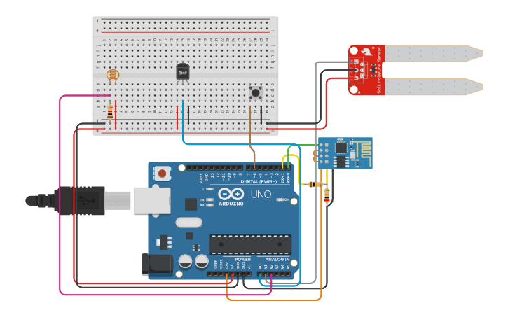Circuit design Introdução a Robótica - Segunda Etapa - Tinkercad