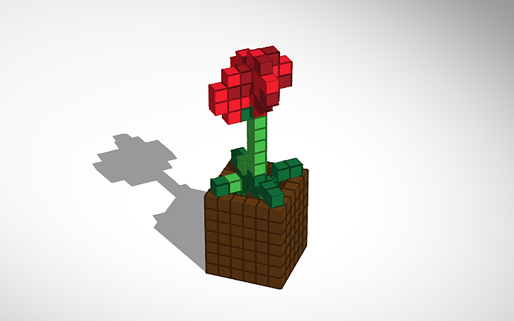 3D design Flower Minecraft - Tinkercad