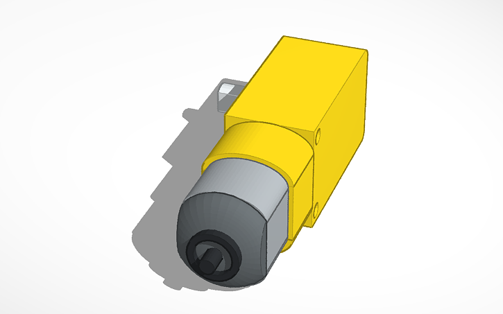 3D design DC Motor with Gear - Tinkercad