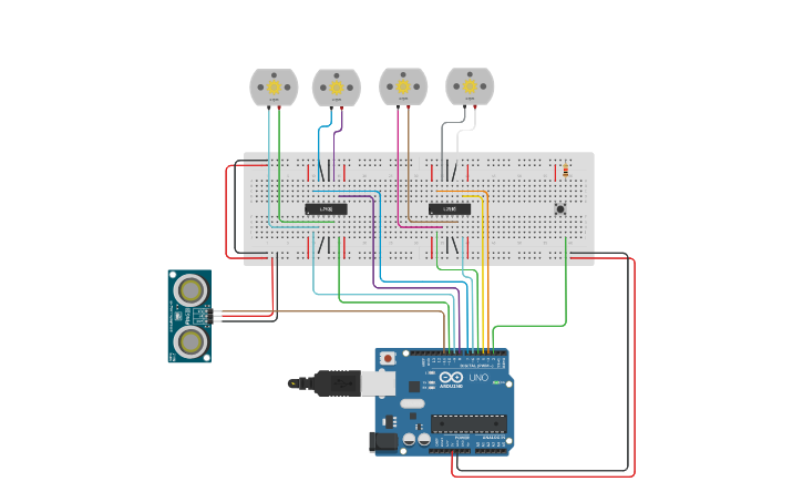 Circuit design SIM 3 - grijpmechanisme - Tinkercad