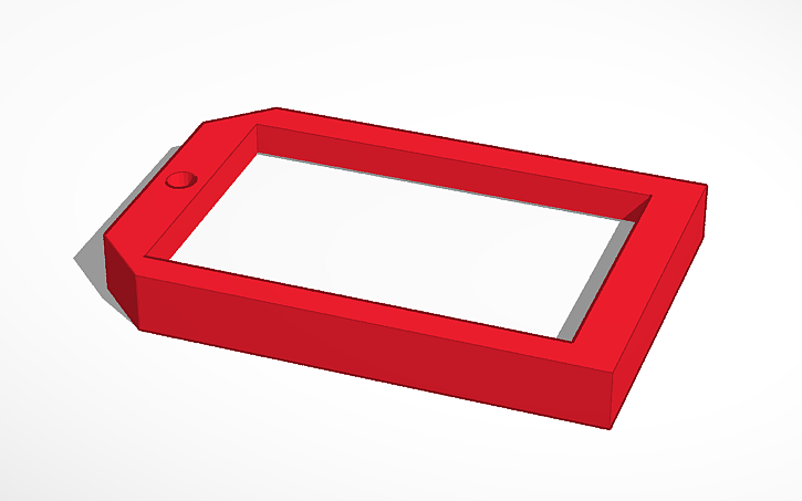 3D design Keyring Base - Tinkercad