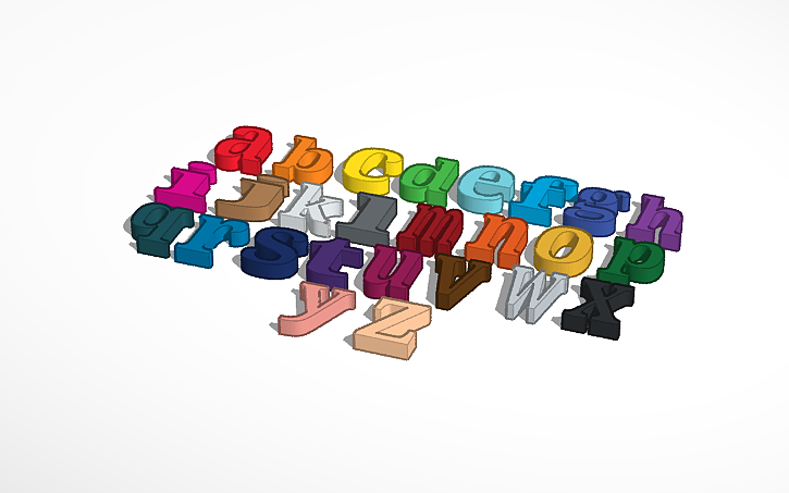 3D design ABC - Tinkercad