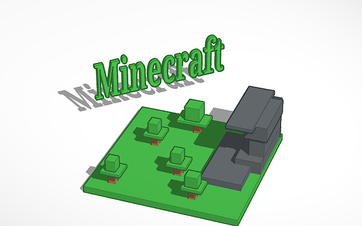 3D design Minecraft background - Tinkercad