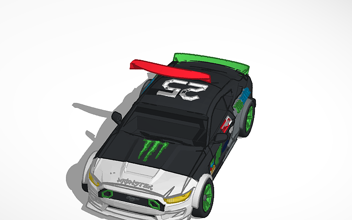 3D design Vaughn Gittin Jr. Formula Drift Ford Mustang RTR V2 - Tinkercad