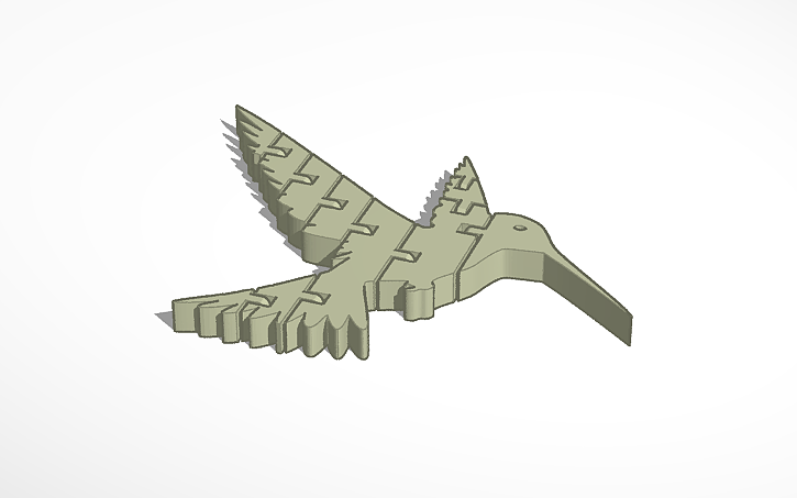 3D design Flexi-Hummingbird - Tinkercad