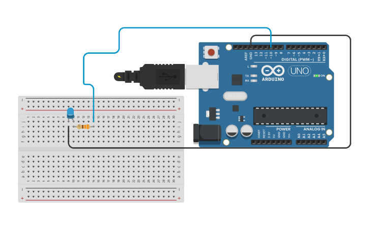Circuit design led efeito fader - Tinkercad