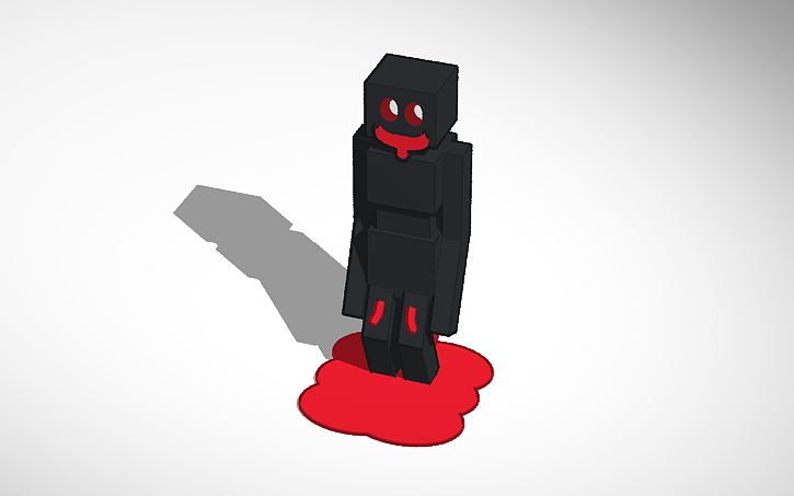 3D design Horror Minecraft Character - Tinkercad