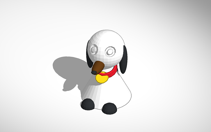 3D design Minecraft Dog - Tinkercad