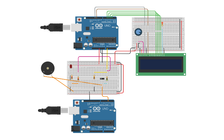 Circuit design Heart rate monitor LCD v1.c - Tinkercad