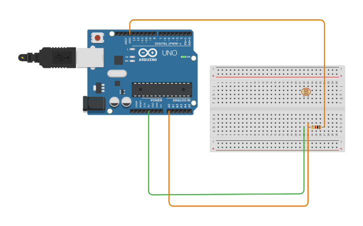 Circuit design ldr | Tinkercad