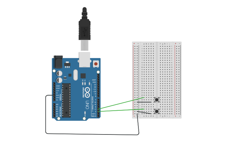 Circuit design Counting to 10 with Arduino Library - Tinkercad
