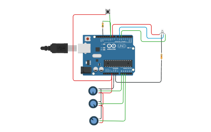 Circuit design Capteur Couleur Mathéo | Tinkercad