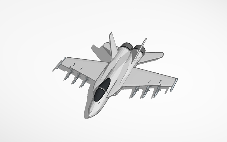 3D design Boeing F/A-18E "Super Hornet" (October 2024) - Tinkercad