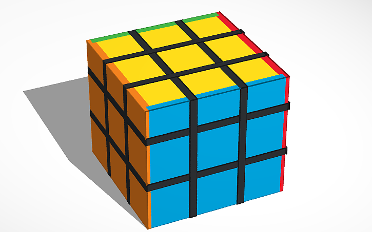 3D design Rubik's cube - Tinkercad