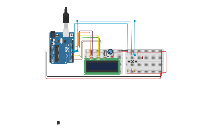 Circuit Design Reloj Arduino Pulsador Tinkercad