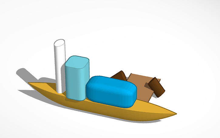 3D design Raft and cruise ship | Tinkercad