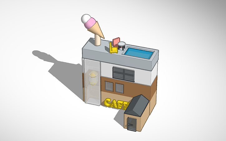 3D design cafe ice cream | Tinkercad