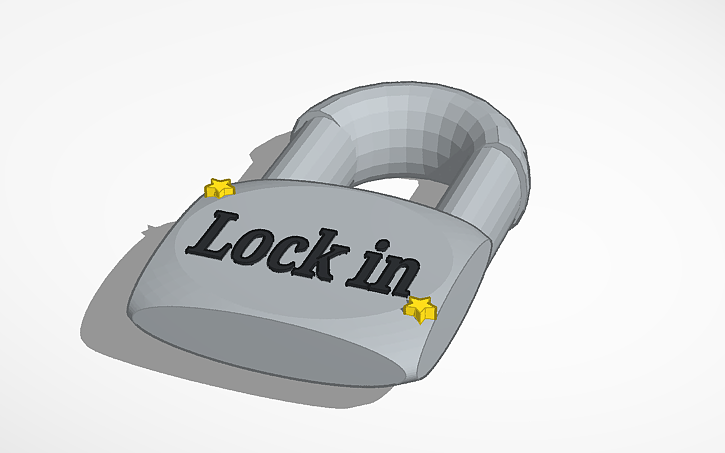 3D design Lock - Tinkercad