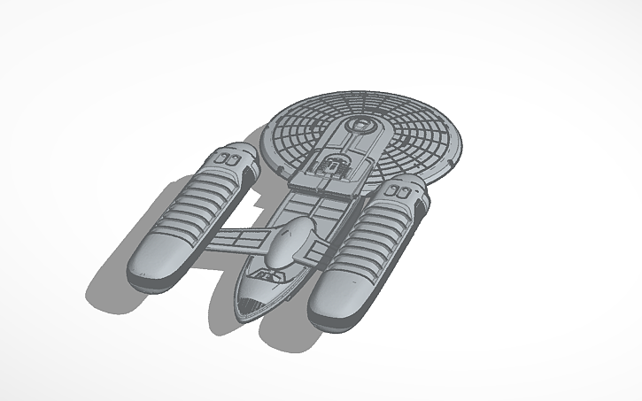 3D design KINDERBACH Class starship - Tinkercad