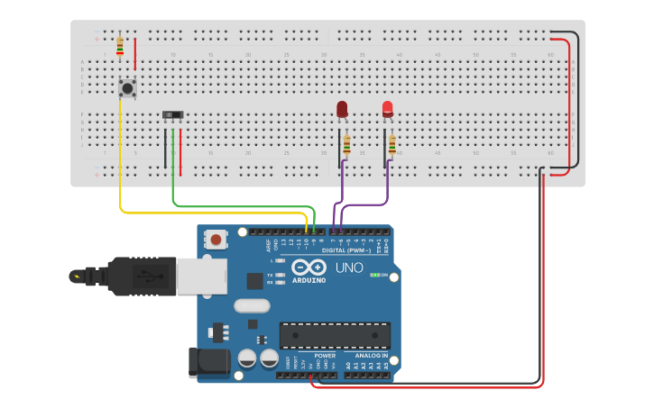 Circuit design D Flip-Flop | Tinkercad
