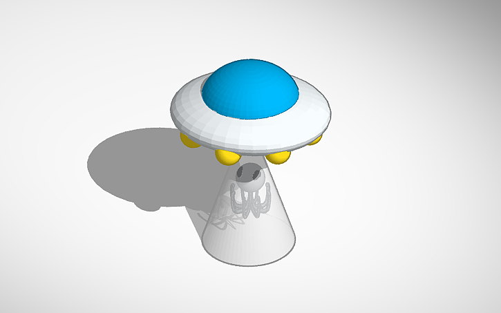 3D design UFO & ALIEN - Tinkercad