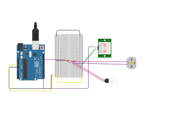 Circuit design Automation using PIR sensor - Tinkercad