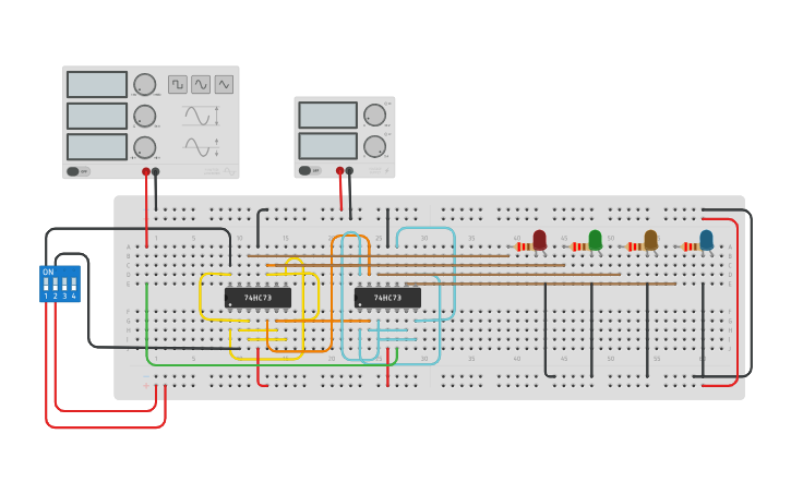 Circuit design Binary Down Counter - Tinkercad Circuit design Binary Down Counter - Tinkercad