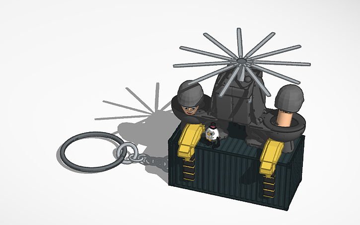 3D design Keychain Helicopter Toilet - Tinkercad