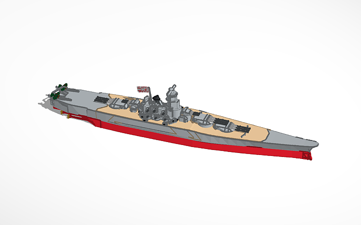 3D design IJN Musashi 武蔵 - Tinkercad