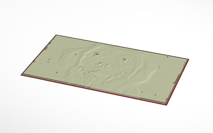 3D design Lithophane Dog Curtis - Tinkercad