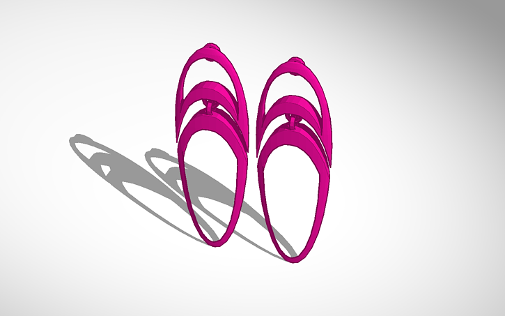 3D design Earrings V By JENN #Earrings - Tinkercad