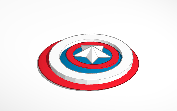 3D design captain America shield | Tinkercad