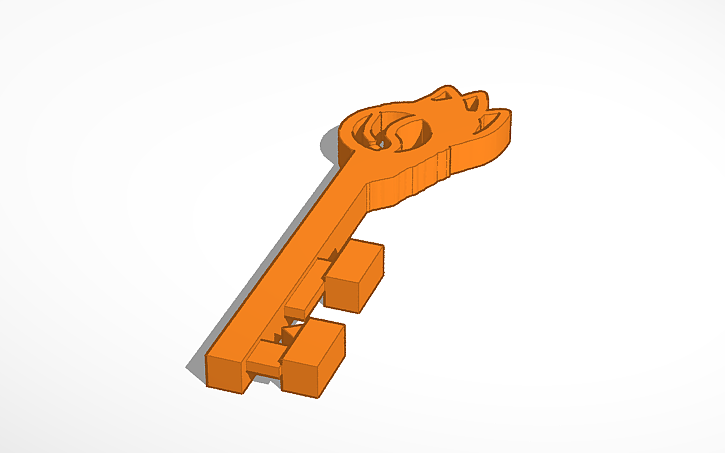 3D design locke and key matchstick key (TV show) - Tinkercad