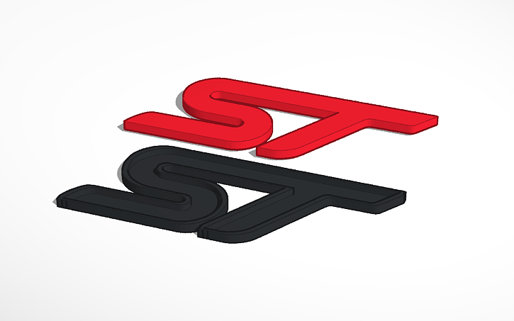 3D design Ford ST Logo | Tinkercad