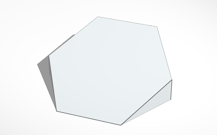 3D design 1-Side Hex Slope - Tinkercad