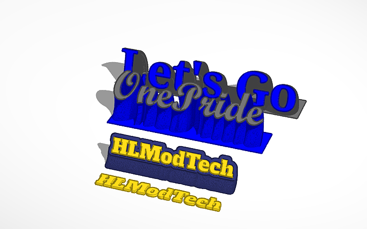 3D design sweeping text - Tinkercad