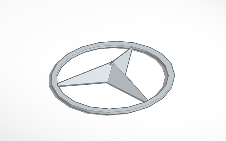 3d Design Logo Mercedes Tinkercad