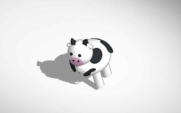 3D design Cow - Tinkercad