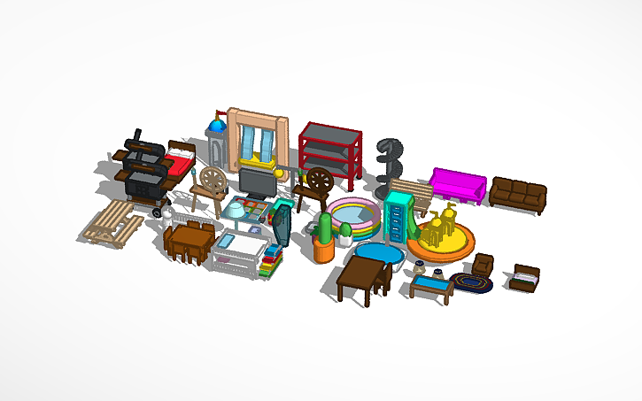 3D design Tinkercad Furniture Pack | Tinkercad