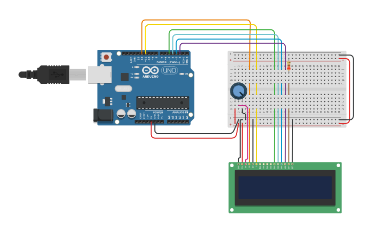 Circuit Design Lcd Arduino Tinkercad