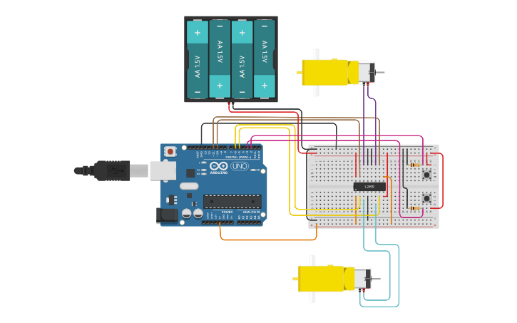 Circuit design Robotica Project | Tinkercad
