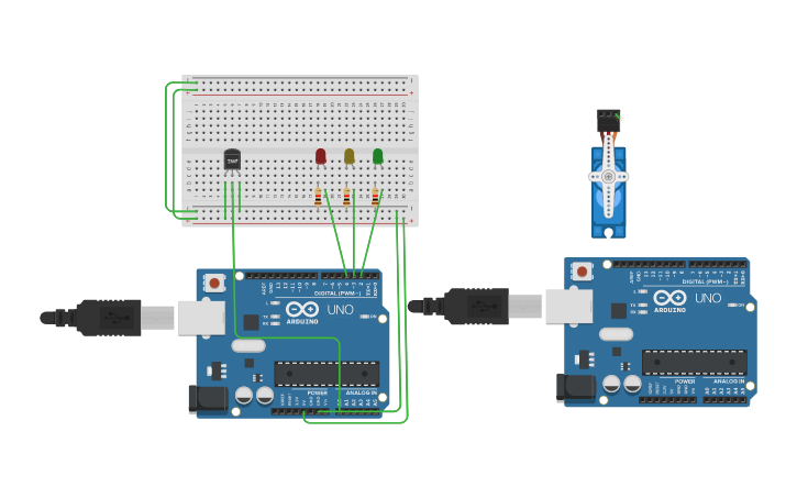 Circuit design Serial Komunikasi UART - Tinkercad