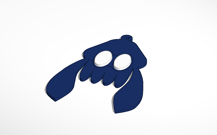 3D design Squid Splatoon Finished (4cm x 6cm x 2mm) | Tinkercad